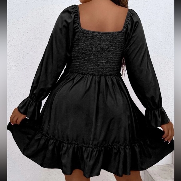 Dresses | Plus Size Red Sweetheart Neck Ruffle Sleeve Mini Dress | Poshmark